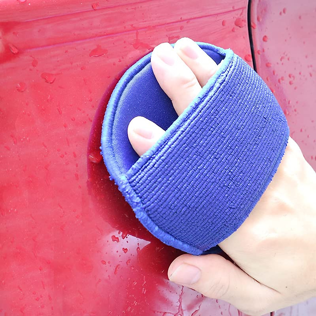 JIANFA Clay Mitt, Clay Bar Mitt for Car Detailing, Medium Grade Auto Magic Wash Mitt, Scratch-Free and Paint Safe, for Cleaning Polishing Detailing Cars Paint, Glass, Wheels (BLUE-2PCS-Small)