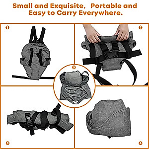 Portable Safety Seat Harness for Baby High Chair, Foldable Washable Cloth Harness Chair Ajustable Straps for Infant Feeding, Universal Baby Dining Desk Safety Harness for Travel, Home, Restaurant