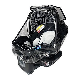 SASHA'S Rain and Wind Cover for Graco Snugride 35 Lite LX Infant Car Seat Clear Design, Maxium Coverage (Infant Carrier not Included)