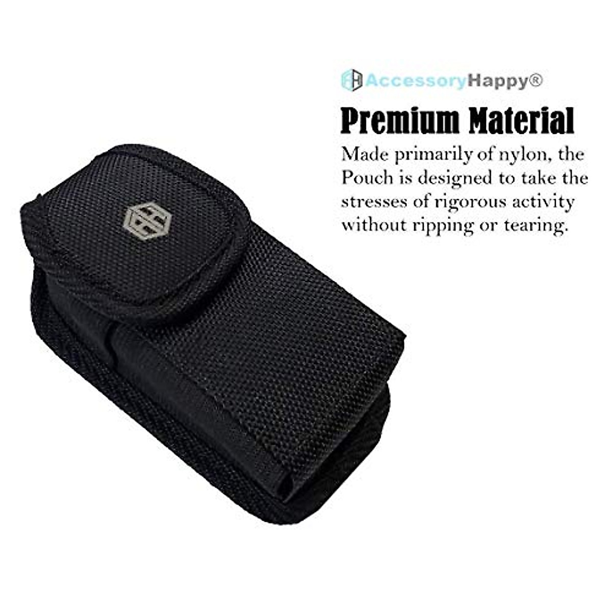 Military Grade Cell Phone Case,Rugged Pouch Holster Nylon Metal Clip Flip Phone Belt Case Fits Kyocera Cadence S2720, DuraXTP, DuraXV LTE, DuraXV Plus, DuraXE, Most Large FLIP Phones & Insulin Pumps