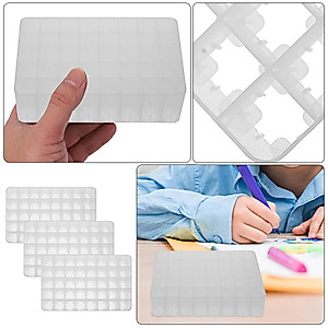 Portable Desk Marker Holder Stand 3pcs Art Marker Storage Tray 40 Hole Pen Holder Rack Paint Colored Pencils Markers Organizer for Office Home White Makeup Brush Organizer