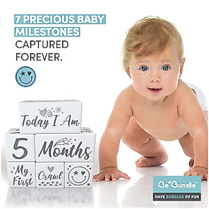 Luxury, Designer Baby Milestone Blocks for Baby boy or Girl. 8 Premium Baby Monthly Blocks to Capture More Special Memories - 18 Celebrations, All Birth Weights/Ages & Every Year from 2023-2123!!!