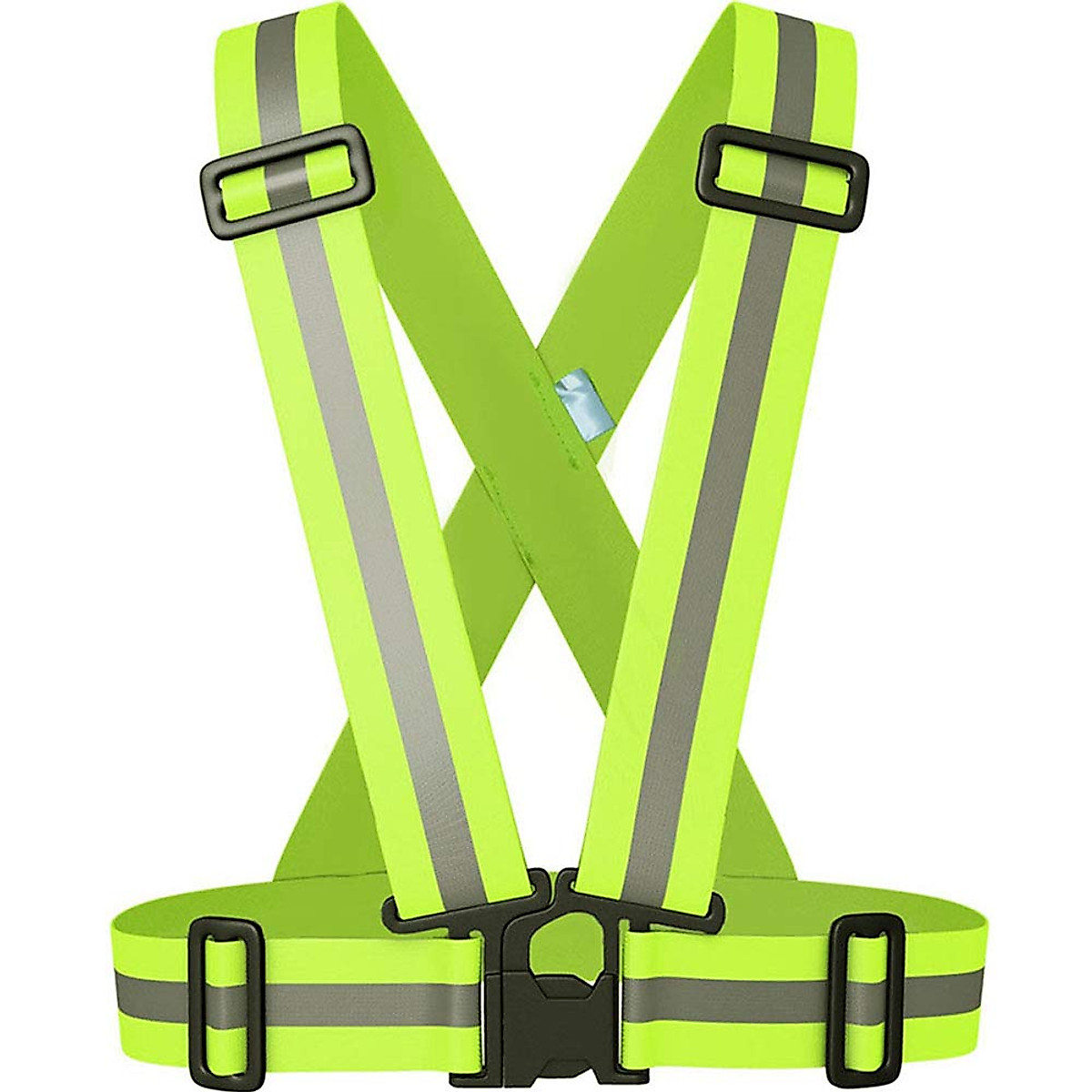 Shinecailife Extra Wide/Big High Visibility Safety Reflective Vest,2" Wide Strap,0.8" Wide Reflective Strip,Adjustable,Elastic for Safety Running,Construction,Cycling,Walking,Size 4-22(S-2XL)