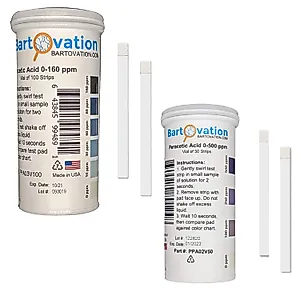 Peracetic Acid Test Strips, 0-160 & 0-500 ppm Bundle