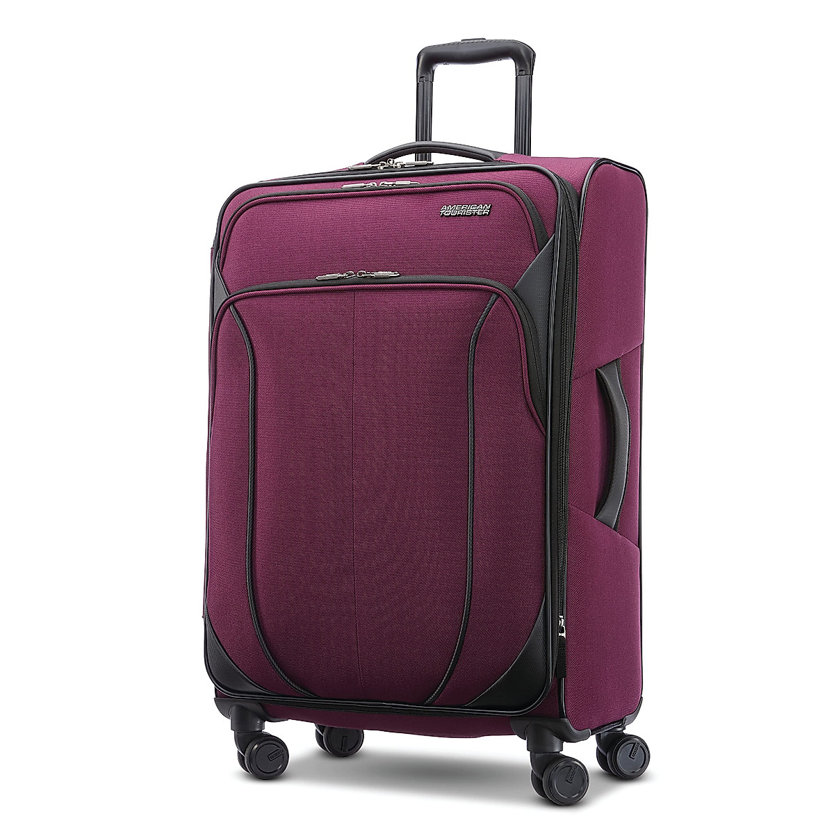 American Tourister 4 KIX 2.0 Expandable Softside Luggage with Spinner Wheels, 24 SPINNER, PURPLE ORCHID