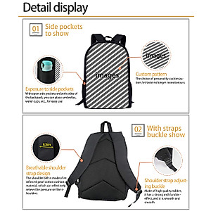 Howilath Fire Skull School Backpack Boys Kids School Bookbag Set, 17 Inch Travel Backpack for Boys College Bookbags Shoulder Bag Pencil Cases Lunchbox