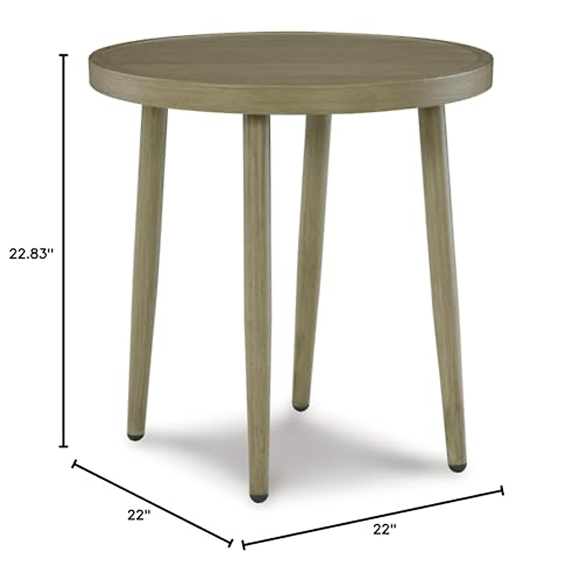 Signature Design by Ashley Swiss Valley Casual Outdoor End Table, Light Brown