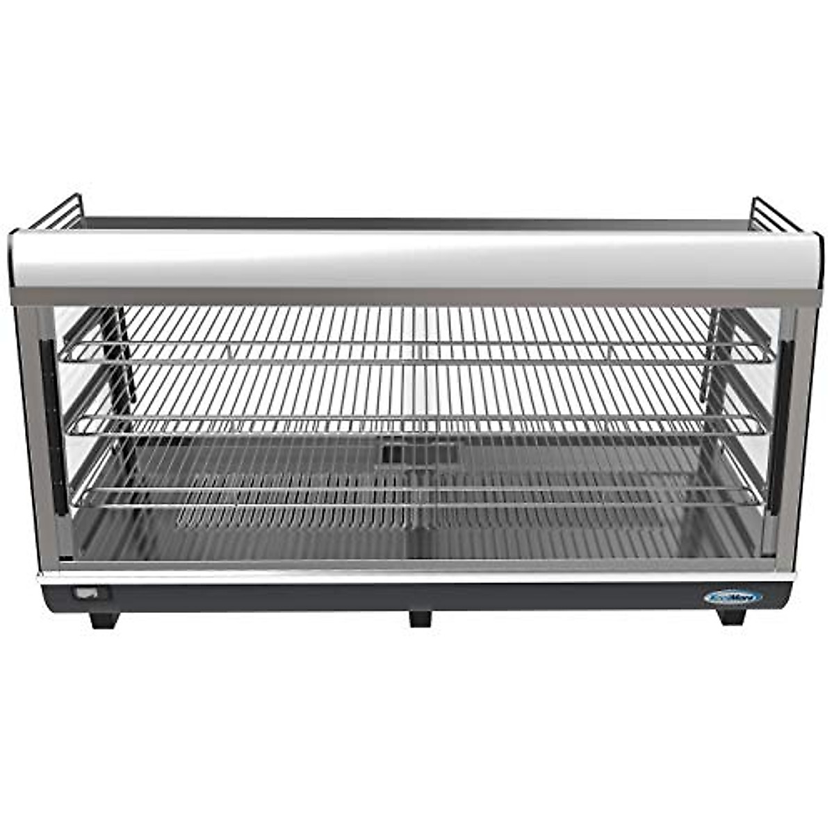 KoolMore - HDC-6C Commercial 48" Countertop Food Warmer Display Case Merchandiser with LED Lighting and Front Sliding Door - 6.5 cu.ft.,Black