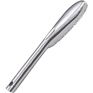 Fish Scaler Manual Stainless Steel Fish Skin Brush Scraping Fishing Scale Brush Graters Fast Remove Fish Cleaning Peeler Fish Scalers Sawtooth Fish Descaler Tool for Family Kitchen, Seafood Markets