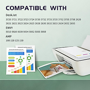 ZIPRINT Remanufactured Ink Cartridge Replacement for HP 65XL 65 XL Combo Pack N9K04AN for Envy 5055 5052 5058 DeskJet 3755 2655 3720 3722 3723 3752 3758 2652 High Yield Printer(1 Black, 1 Tri-Color)