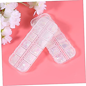 FRCOLOR 4 Sets Glitter Stickers Nail Sequins Appliques Embellishments Nail Art Sequin Holographic Nail Sequins Nail Art Glitter Sticker Polish Nail Decoration Mermaid Nail Art Glitter 3D