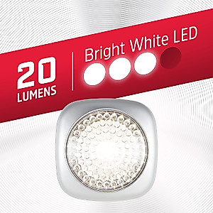 Energizer LED Tap Light, 2 Pack, Silver, Battery Operated, Wireless Lights, Stick On Light, Portable, Under Cabinet Lighting, Push Light, Ideal for Kitchen Under Cabinet, Closets, and More, 37107