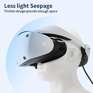 VR Face Pad for PlayStation VR2, PSVR2 Fitness Facial Interface Cushion Pad, PSVR2 Face Pad Replacement, Breathable Holes Leather Foam Cushion, Anti-fogging Sweat-Proof Cover Accessories Set