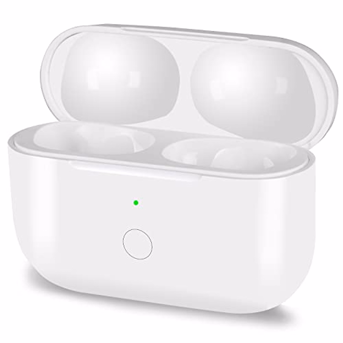 Upgraded Replacement Wireless Charging Case Compatible with Airpods Pro 1/2,Upgraded Airpods Pro Charger Case with Bluetooth Pairing Sync Button,Built in 660mAh Battery,No Earbuds