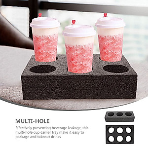 Cabilock 2pcs Milk Tea Cup Holder Beverage Takeout Holders Takeout Cup Holders Takeout Coffee Cup Holder Foam Takeout Cup Holder Mug Stacker Cup Carrier Couch Drink Holder Epe Cup Tray Sofa