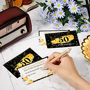 50th Birthday Party Message Card Box Cheers to 50 Years Advice and Wishes Card Box for Adults 50th Birthday Decorations Greeting Card Party Supplies 50th Anniversary Decor Tables Sign Decor