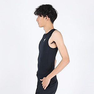 Under Armour Men's Armour HeatGear Compression Sleeveless T-Shirt , Black (001)/White, Medium