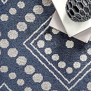 nuLOOM Phyllis Machine Washable Diamond Trellis Accent Rug, 3x5, Blue