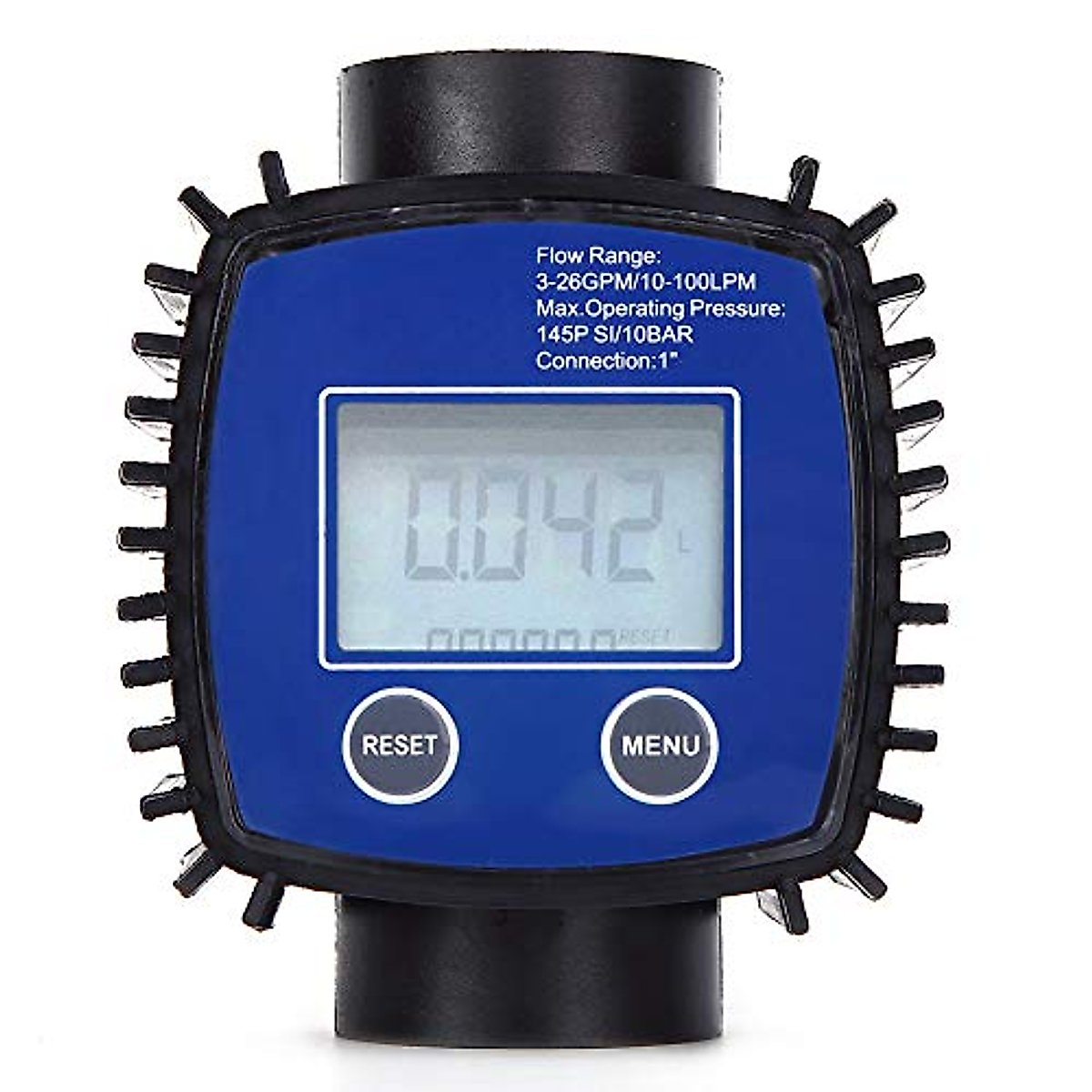Oumefar 1" Turbine Flowmeter Inline Flow Sensor Meter Pipeline Water Flow Gauge Male Thread Plastic Flow Measurement Tools