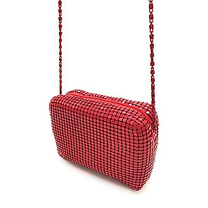 Women's Metal Mesh Evening bag (Red)