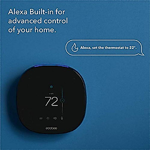 ecobee Smart Thermostat with Voice Control - Black.RFB (Renewed)