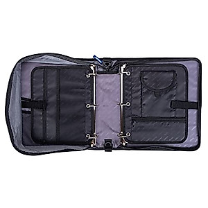 Case-it The Dual 2-in-1 Zipper Binder - Two 1.5 Inch D-Rings - Includes Pencil Pouch - Multiple Pockets - 600 Sheet Capacity - Comes with Shoulder Strap -Dual-132, Blue