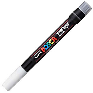 Posca Marker Brush in White, Posca Pens for Art Supplies, School Supplies, Rock Art, Fabric Paint, Fabric Markers, Paint Pen, Art Markers, Posca Paint Markers