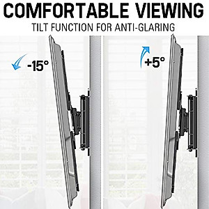 Mounting Dream Full Motion TV Wall Mount for 42-75 Inch Flat Screen/Curved TVs, Heavy Duty Wall Mount TV Bracket with Swivel Articulating Dual Arms, VESA 600x400mm, 100 lbs MD2656