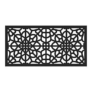 Barrette Outdoor Living 73030565 Fretwork Decorative Screen Panel, Black