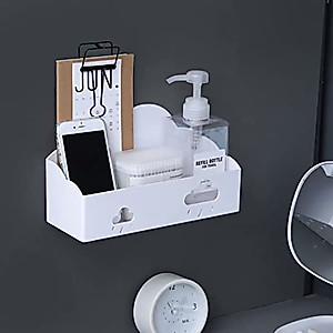 GWEOBZ Bedside Shelf Wall Organizer Bedside Caddy Bedroom Adhesive Floating Shelves Kids Cloud Shelf Stick on Shelf, No Drill, White (Cloud)