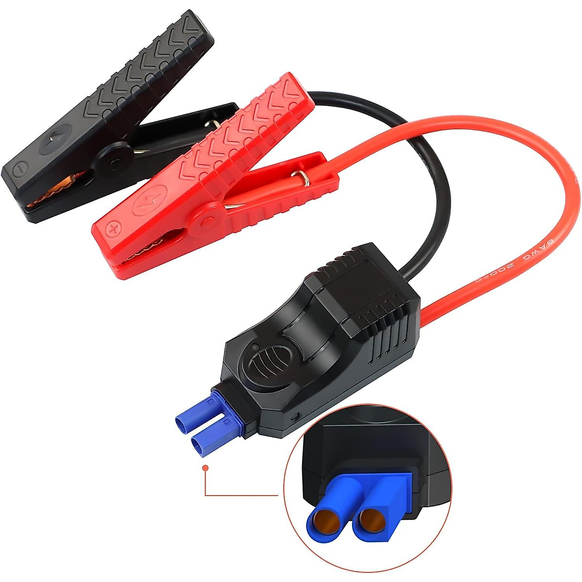 Portable Jumper Starter Clamps, 8AWG Automotive Emergency Jumper Cables for 12V Car Jump Starter