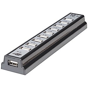 ICI161572 - MANHATTAN 161572 10-Port USB 2.0 Desktop Hub