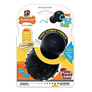Nylabone Strong MAX Chew Cone Stuffable Chew Toy for Dogs MAX Cone Beef Medium/Wolf (1 Count)