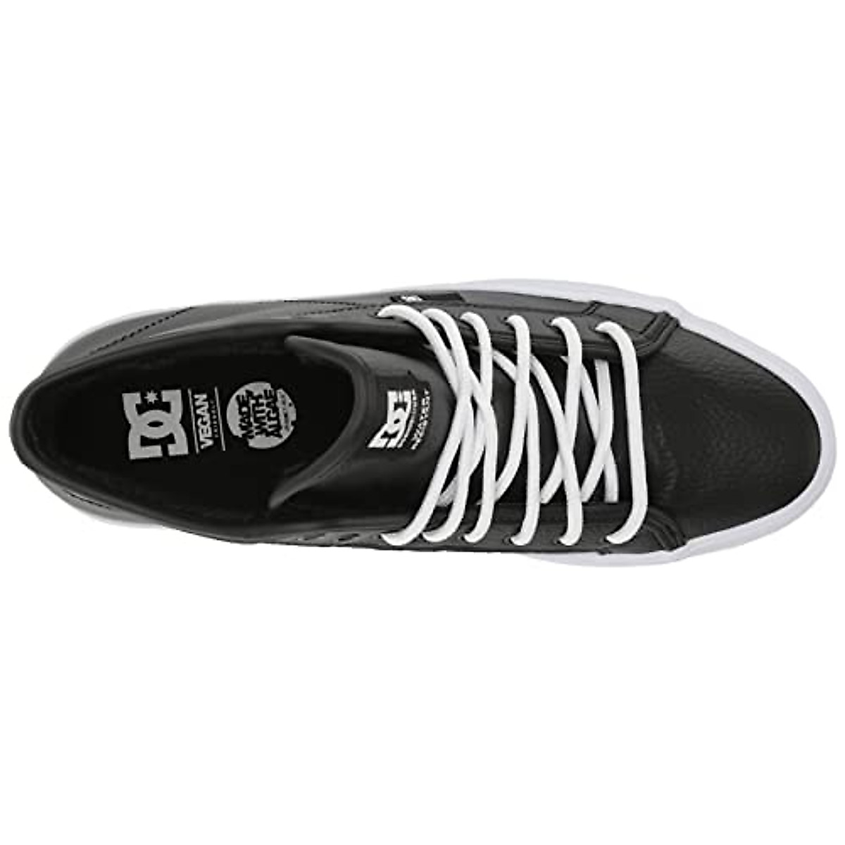 DC Women's Manual HI WNT Skate Shoe, Black/White, 8.5