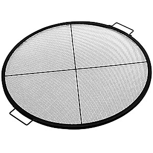 VEVOR Round Fire Pit Grate, 31" Diameter Fire Pit Grill Grate, X-Marks Round Grill Grate, Black Steel Fire Grate, Fire Pit Cooking Grate with Handles, Fire Grill Grate for Outdoor Fire Pit, Campfire