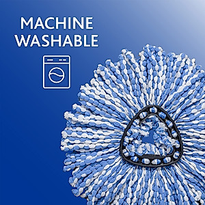 O-Cedar EasyWring RinseClean Microfiber Spin Mop & Bucket Floor Cleaning System with 4 Extra Refills,