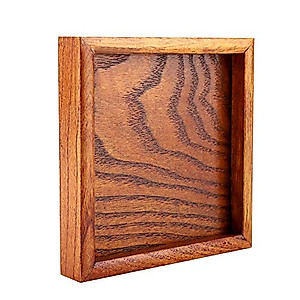 Wooden tea tray, coffee/sushi/snack/tea serving tray for breakfast, square food serving plate for home Ottoman cafe restaurant shop(12.512.5cm)
