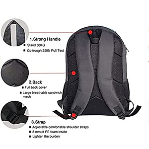 STUOARTE Cartoon Panda Kids Backpack with Lunch Box School 3 Piece Backpack Set for Children with Lunch Box Pen Holder Case, Boys Girls Lightweight Bookbag, 17 Inch Large Backpack for School Hiking Picnic