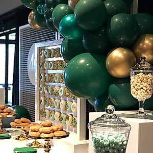 Green and Gold Balloon 75PCS,Green Gold Balloons Party Decorations of 12in and 5in Green Gold Latex Balloons for Birthday Decorations,St.Patrick's Day,Baby Shower,Graduation,Jungle Party Decora