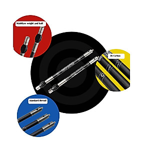 HNZMDY 3-30 Inch Archery Carbon Fiber Bow Stabilizer Balance Bar Rod Shock Absorber Damping System with Stabilizer Weight for Recurve Compound Bow (Grey, 12 inch)