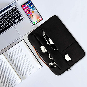 KINGSLONG 17-17.3 inch Laptop Sleeve Bag, Slim Shockproof Handbag Carrying Case Notebook Computer Cover Fit for Acer Asus Dell HP Black