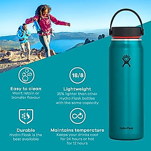 Hydro Flask 24 oz. Lightweight Trail Series Water Bottle- Stainless Steel, Reusbale, Vacuum Insulated with Standard Mouth