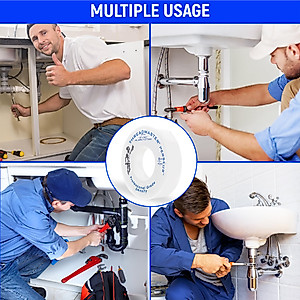 TAPEWELL Teflon Professional Grade (High Density) Tape - Teflon Tape Plumbing - 1/2 Inch Wide X 520 Inches Long - Pipe Tape - PTFE Tape - Thread Tape Plumbing - Sealant Tape Waterproof