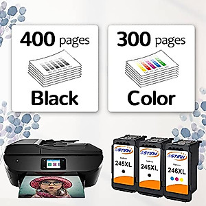 BSTINK 245 246 PG-245XL CL-246XL Ink Cartridge Replacement Compatible with Canon PIXMA MX490 MX492 MG2520 MG2522 MG2920 MG2922 MG2924 MG2420 IP2820 Printer