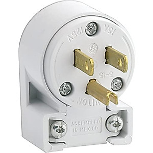 LEVITON MFG CO 020-515AN-00W 15A 3-Wire Cord Plug, White