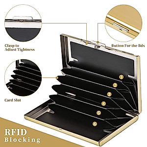 RFID Blocking Credit Card Holder/Protector Card Holder Case，Best Metal/Stainless Steel Travel Slim Wallet/Case for Men & Women