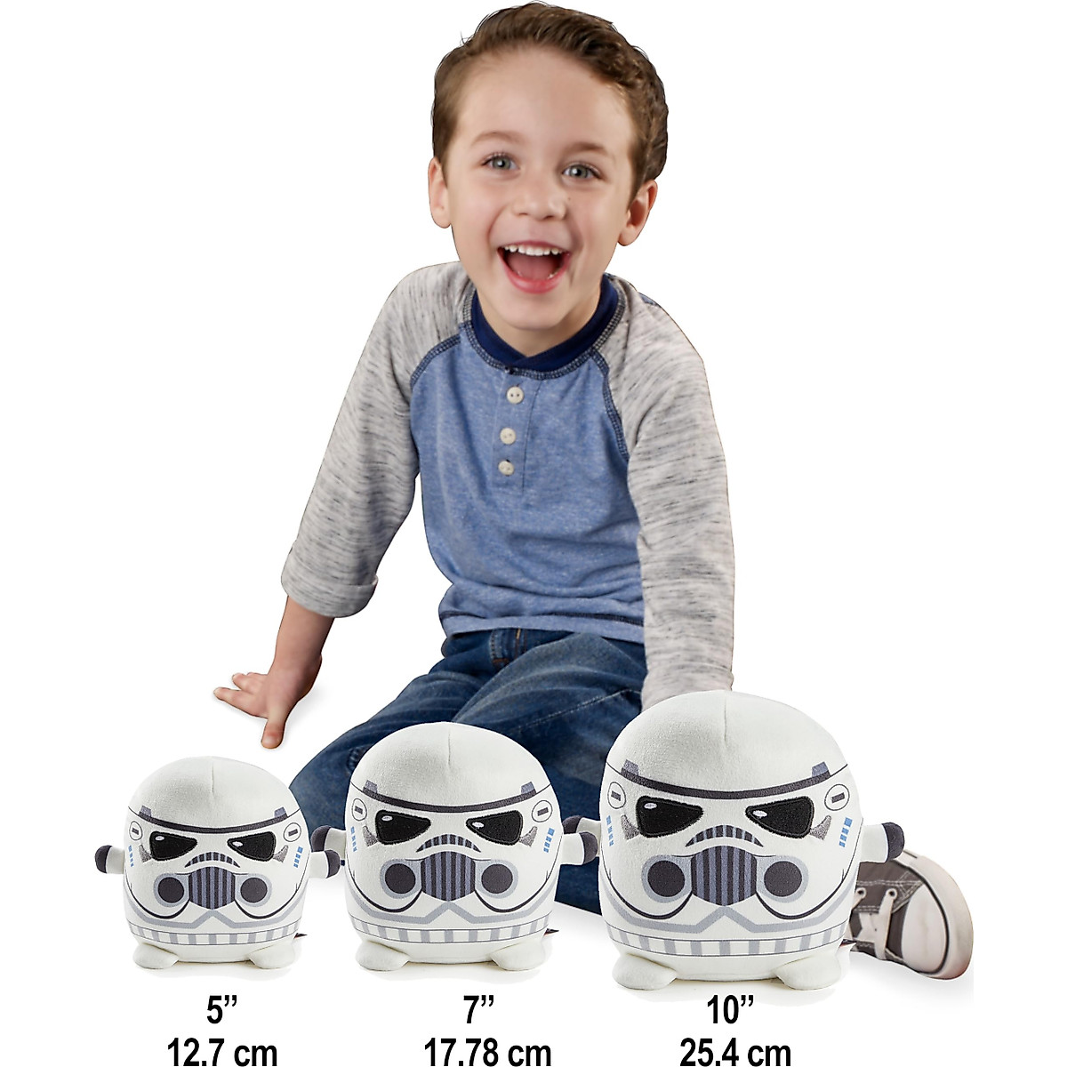 Mattel Star Wars Cuutopia Plush Figure, 10-inch Stormtrooper Soft Rounded Pillow Doll, Collectible Toy Inspired by the Villain Characters