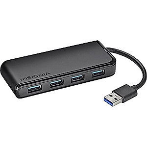 Insignia - 4-Port USB 3.0 Hub - Black