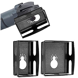 2 Pcs Stainless Steel Square Slot Cutter, Drywall Oscillating Tool Outlet Box Cutter, Electrical Box Drywall Outlet Cutout Tool, One Step in Place Oscillating Square Blade for Wood, Plastic Metal