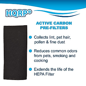 HQRP 4-pack Carbon Filter compatible with Holmes HAPF30 / AER1 series HEPA Filters HAPF30CS, HAPF300, HAPF300D, HAPF30AO, HAPF300AH, HAPF30AT